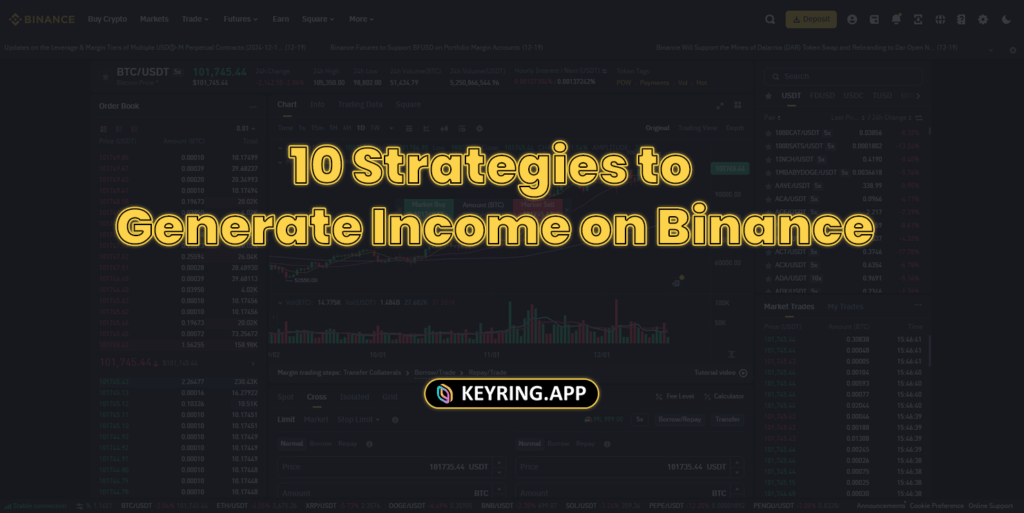 10 Strategies to Generate Income on Binance - KEYRING PRO